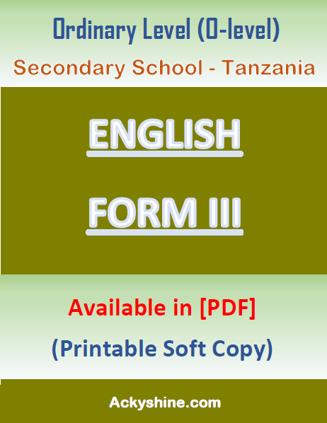 77 Pages NOTES - ENGLISH FORM THREE: Ordinary Level (O-level ...
